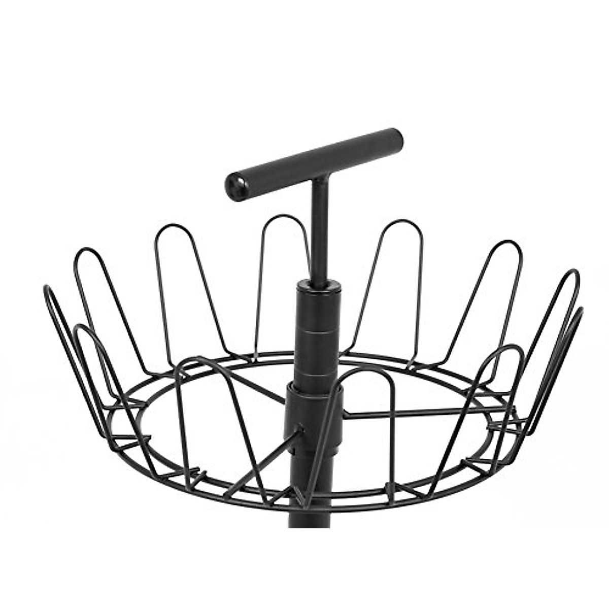 Internet's Best 3 Tier Metal Shoe Tree - Black Finish - 18-Pair Shoe Organization Rack - Storage Organizer - Free Standing Tower Weighted Base - Strong Sturdy