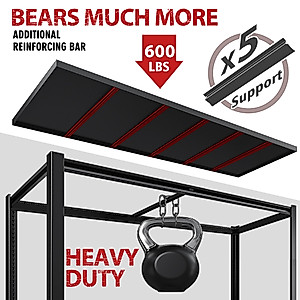 REIBII 78" H Garage Shelving, 55" W Storage Shelves 3000LBS Heavy Duty Shelving 5 Tier Adjustable Metal Shelving Unit for Storage Rack Garage Shelves Industrial Storage Shelf 55" W x 26" D x 78" H