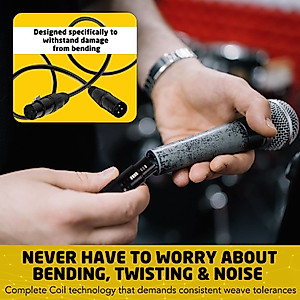 BRENDAZ Balanced XLR Female to XLR Male 3-Pin High Performance Pro Microphone Cable Compatible with Shure SM58-LC, SM58S, SM57-LC, SM7B Vocal Microphone (10-Feet)