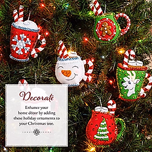 Bucilla, Cozy Christmas, Felt Applique 6 Piece Ornament Making Kit, Perfect for DIY Arts and Crafts, 89639E