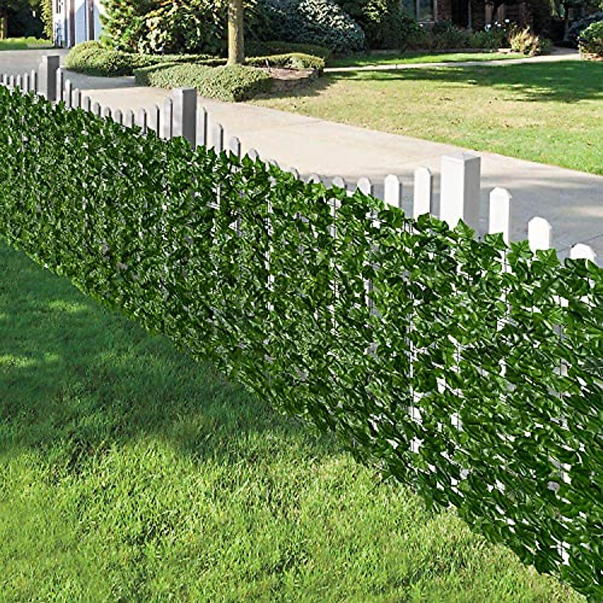 DearHouse Artificial Ivy Privacy Fence Wall Screen, 98.4x59in Artificial Hedges Fence and Faux Ivy Vine Leaf Decoration for Outdoor Garden Decor