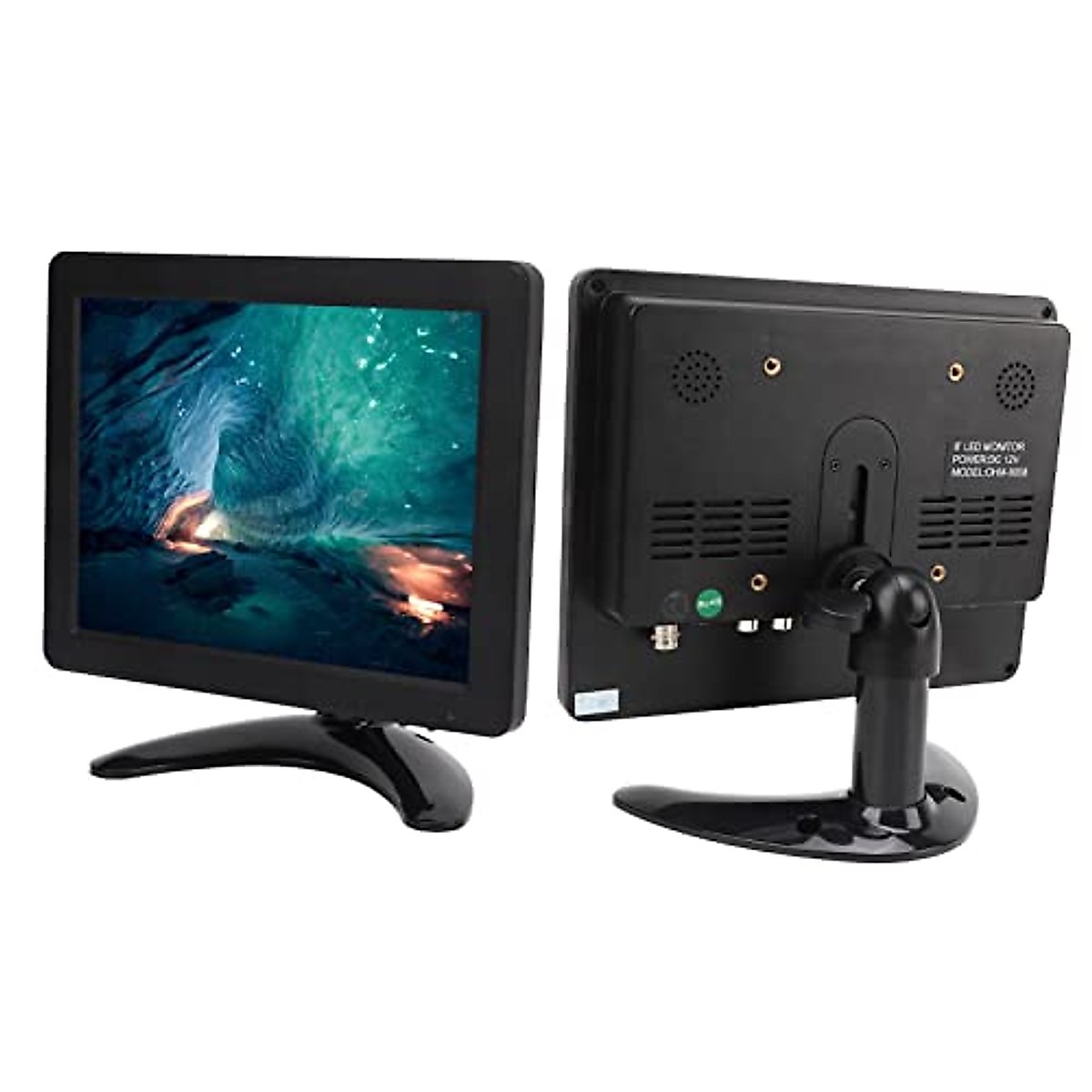 8 Inch TFT LED Monitor, Computer Monitor Support VGA, HD Multimedia Interface, AV, BNC, USB, DC, Mini Monitor with Dual Speakers and Remote Control
