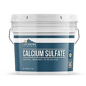 Earthborn Elements Calcium Sulfate 1 Gallon Bucket, Anticaking, pH Regulator, Thickener, Plaster Additive