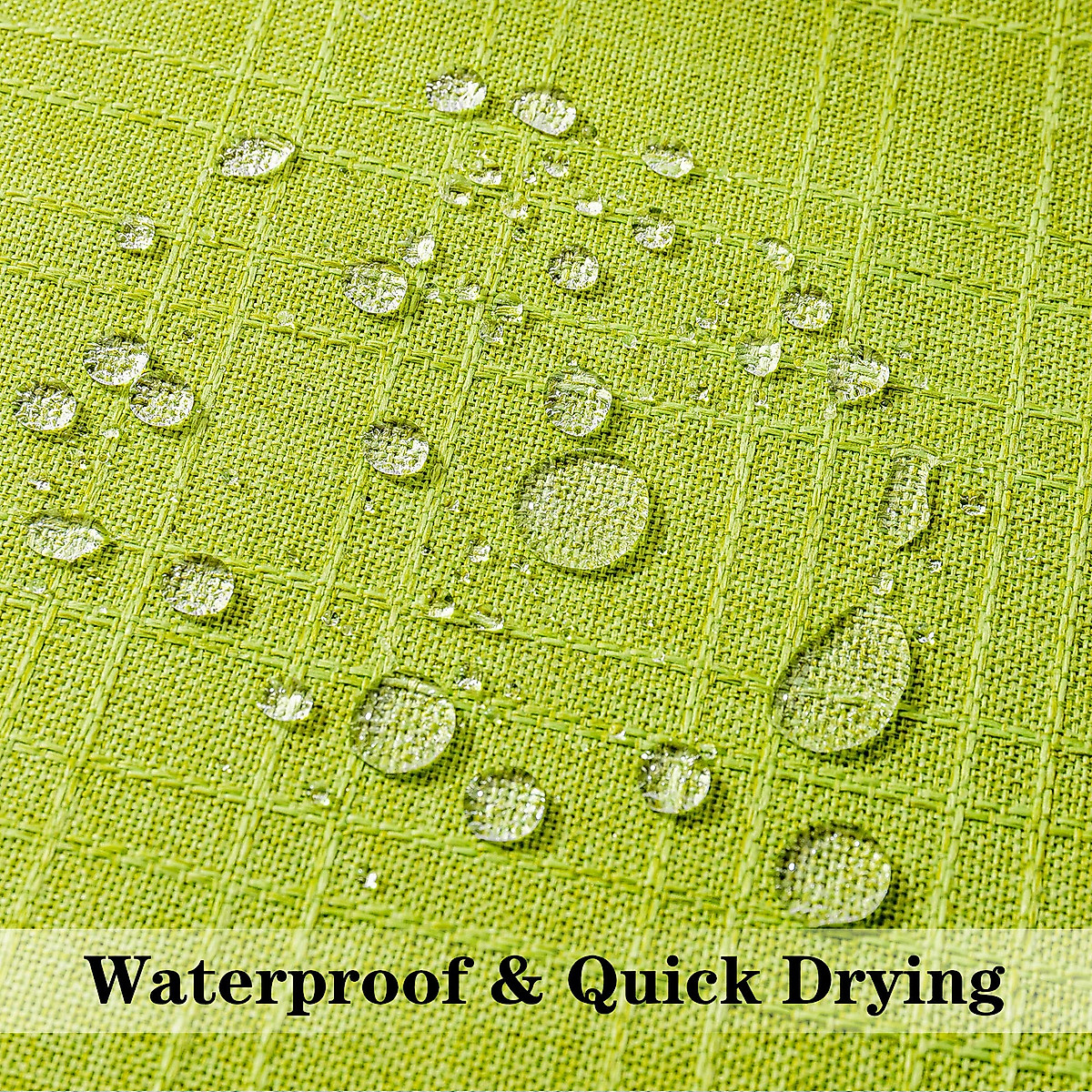 Kevin Textile Pack of 2 Decorative Outdoor Waterproof Pillow Covers Spring Garden Cushion Sham Throw Pillowcase Shell for Patio Tent Couch 20x20 Inch Green