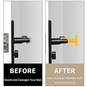 3PCS Premium MILEQEE Door Handle Stopper for Door Wall Protector, Door Knob Silencers, Silicone Noise Stoppers for Slamming Doors, Soft Sound Dampening Doorstop Bumpers, Quiet Catch Suction Cup White