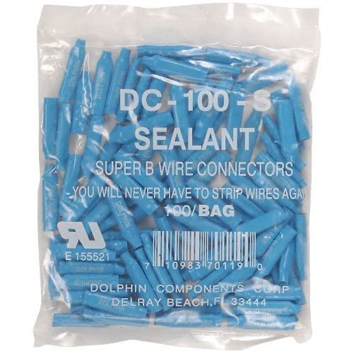 Dolphin DC-100S Super B Connector w/Sealant 100 Pcs.