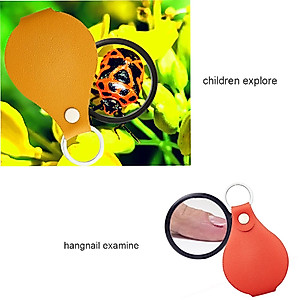 KacoKaco 3Pack 10X Pocket Magnifying Glass with Rotating Protective,Keychain Perfect for Senior Reading,Explore,Fine Prints, Sew,Jewelry, Hobbies, Pendant.