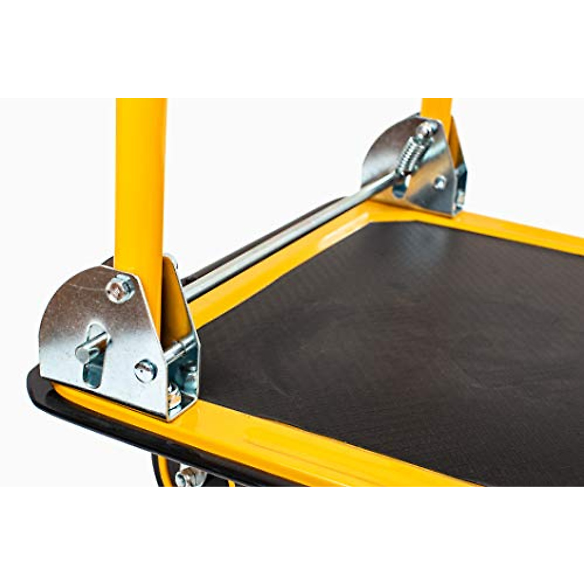 MaxWorks 80876- Foldable Platform Truck Push Dolly 330 lb. Weight Capacity Black and Yellow 28.75" x 18.75" x 33"