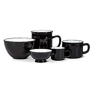 Abbott Collection Enamel Look Stoneware Mug, Black