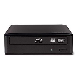 BUFFALO MediaStation Desktop 16x External Blu-ray Writer for PC with USB 3.0. TAA Compliant. Plays and Burns Blu-rays, DVDs, and CDs.