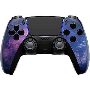 MODDEDZONE Wireless Controller for PS5 with Exclusive and Unique Designs Compatible with PlayStation 5 and PC - The Ideal Christmas Gift for Gaming Enthusiasts - Expertly Crafted in USA(Nebula Galaxy)