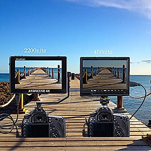 ANDYCINE C7 Field Camera Monitor 7” 2200nits 1920x1200 Touch Screen + Battery&Charge Cable+Mini&Micro HDMI Cords+Carry Case Camera Monitor Compatible for Sony,Canon,Fujifilm,Panasonic,BMPCC Cameras