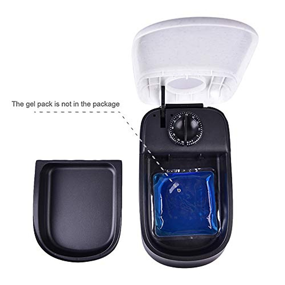 ZZK Automatic Pet Feeder Dog Timer Feeder Cat and Dog Pet Dry Food Dispenser Washing Bowl Convenient Dog Cat Feeding Bowl 48-Hour Timer