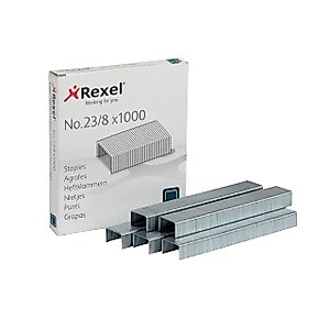Rexel No. 23 8mm Heavy Duty Stapler and Tacker Staples 40 Sheet Capacity (Pack of 1000)