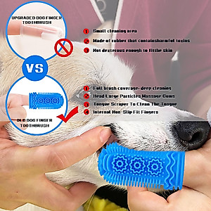 GioesQZZee Cat Dog Toothbrush, Dog Tooth Brushing Kit, Cat Toothbrush, Dog Teeth Cleaning, Dog Finger Toothbrush, Dog Tooth Brush for Small & Large Pets, (9)