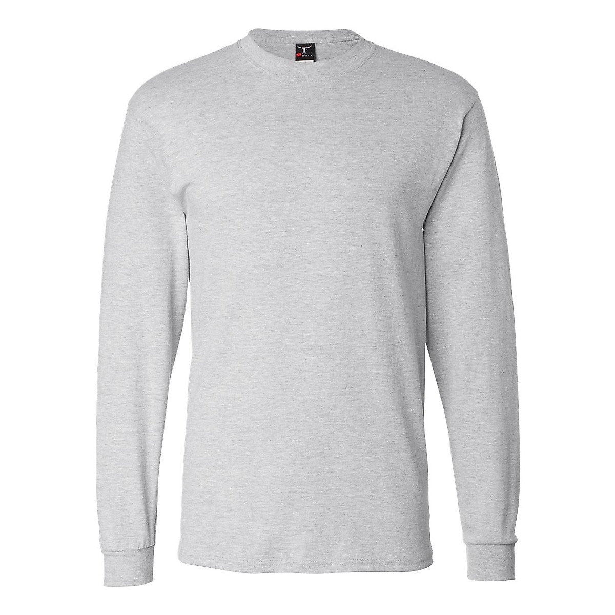 Hanes 6.1 oz. Long-Sleeve Beefy-T, Large, ASH