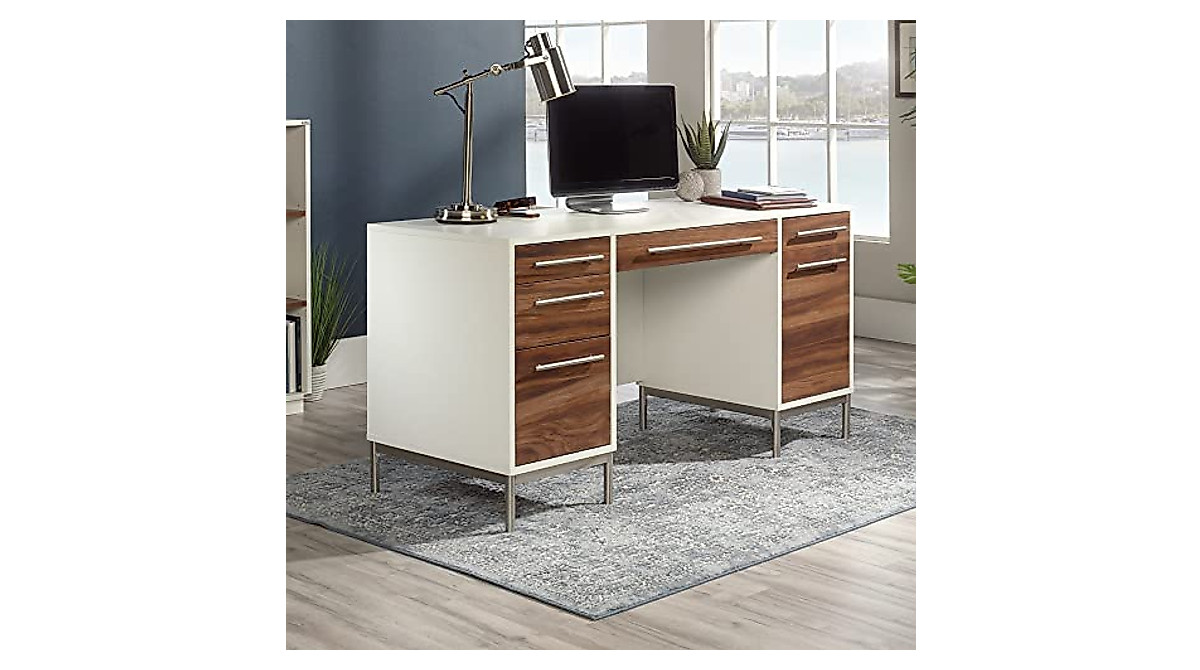Sauder Vista Key 60" Executive Desk - Storage & Style
