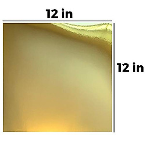 Gold Shimmering Metallic Cardstock - 12" x 12" - 10 Sheets Pack