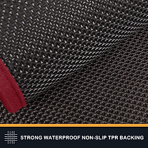 PURRUGS Dirt Trapper Door Mat 34" x 59", Non-Slip Machine Washable Entry Rug, Shoe Scraper, Dog Door Mat, Super Absorbent Welcome Mat for Front & Back Door, Muddy Shoes & Paws, Burgundy Red