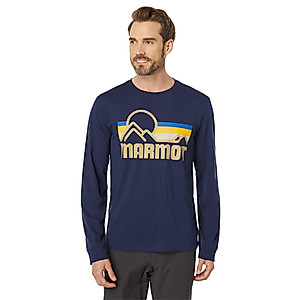 MARMOT Men's Coastal Long Sleeve T-Shirt, Arctic Navy, Medium