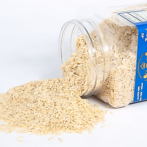 Golden Crown Organic Brown Jasmine Rice, Naturally Aged Halal + Kosher, Extra Long Aromatic Tasty and Delicious Flavorful Gluten-Free Whole Grains From Thai HOM Mali, Non-GMO - 32 oz (2LB)