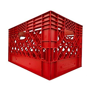 Rectangular Milk Crates In Any Color you Want Full Pallet of 96 Crates 24qt Size