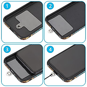 cobee Hand Wrist Strap Lanyard with Tether Patch, 6 Pcs Adjustable Nylon Wrist Straps with 6 Pcs Transparent Phone Pads Cell Phone Lanyard Strap Holder Hand Straps for Mobile Phone Camera Key Wallet