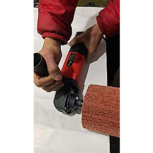 Set of 4 Pieces Non-woven Abrasive Flap Wheel P60 P120 P180 P400 fits metabo burnisher Hand Held burnishing machine also fit 5/8"-11 Thread grinder polisher (grinder collar between 41-48 MM)