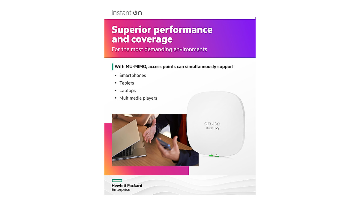 HPE Instant On AP25: WiFi 6 Access Point for Businesses