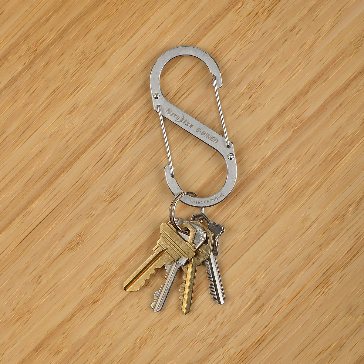 Nite Ize S-Biner Stainless Steel Dual Carabiner - Multi Purpose Dual Carabiner Clip - Great for Camping Supplies & Hiking Essentials - Secure Key Holder - Size 4, Black/Stainless Steel (3 Pack)