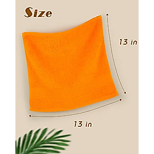 Cleanbear Hand Towels and Washcloths Set, 6 Hand Towel 6 Wash Cloths with Assorted Colors, Ultra Soft Bathroom Towels Set