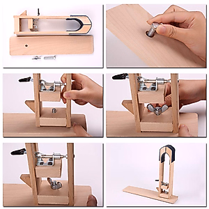 LUNARM Stitching Pony - Leather Sewing Table Desktop Pony Horse Clamp with Big Eyes Sewing Needles Instruction Nail Files Replaceable Patch for DIY Leather Hand Stitching