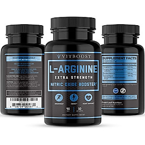VITBOOST Extra Strength L Arginine Capsule 1500mg - Nitric Oxide Supplements for Stamina, Muscle, Vascularity & Energy - Powerful NO Booster with L-Arginine, L-Citrulline & Essential Amino Acids