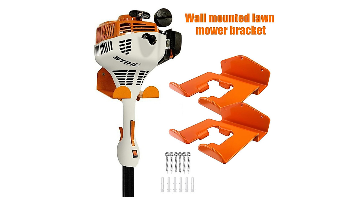 Heavy Duty Weedeater Hanger for Garage Wall - 2 Pack