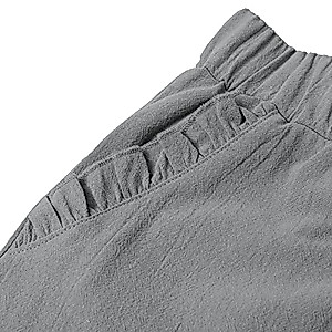 Linen Pants Outfit Wide Leg Pants Sets Women 2 Piece Outfits Linen Brown Pants White Cargo Capri Pants Women Work Pants Yellow Running Shorts Women's Fold Over Linen Pants Loose Fit Capri Workout