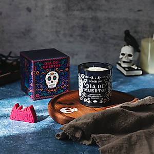 ROMIIE ZOI Scented Candle - Dia de Muertos - 6oz Soy Wax Candle for The Day of Dead, Gift for Her/Him