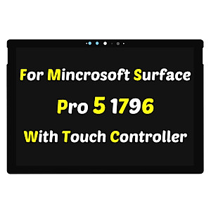 PEHDPVS Screen Replacement for Microsoft Surface Pro 5 6 (1796 1807 1809) V1.0 6870S-2403A 12.3 inch LCD LED Display Touch Screen Digitizer Assembly LP123WQ1 (with Touch Plate)