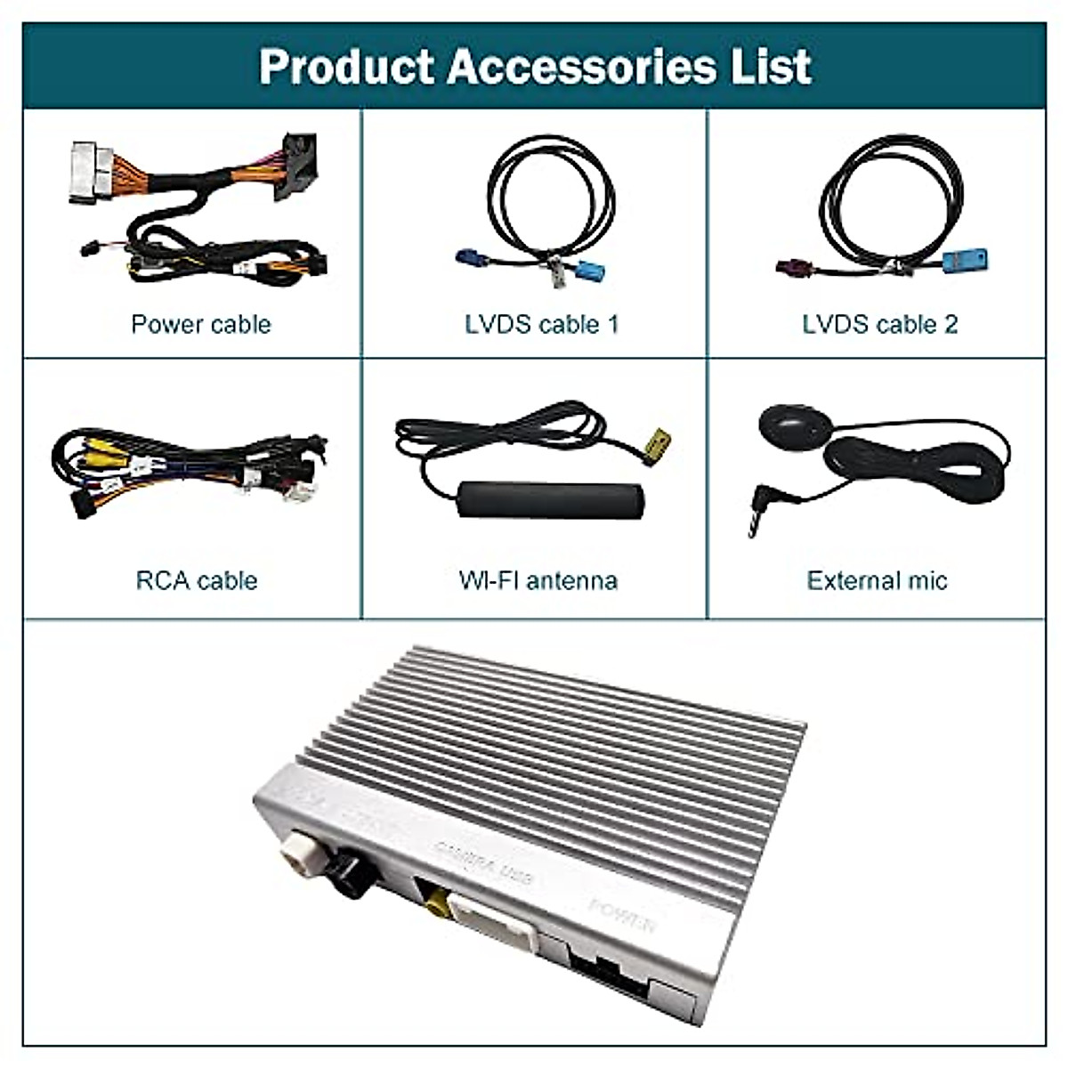 NINETOM Wireless Carplay Retrofit Kit Decoder for Volvo XC60 S60L V40 2014-2017 Year, Support Android Auto, Mirror Link, Rear Camera, Original Car Function