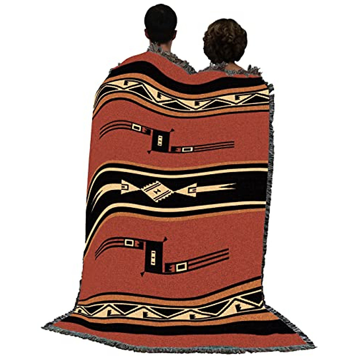 Pure Country Weavers Mesquite Earth Blanket - Southwest Native American Inspired - Gift Tapestry Throw Woven from Cotton - Made in The USA (72x54)