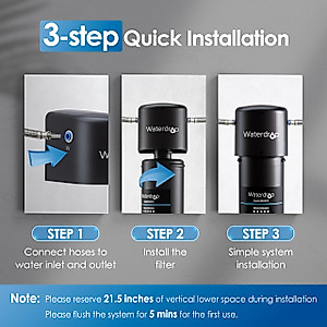 Waterdrop 17UA 3 Years Under Sink Water Filter, Under Sink Water Filtration System, Reduces PFAS, PFOA/PFOS, Lead, Chlorine, Under Sink Water Filter, NSF/ANSI 42 Certified, 24K Gallons