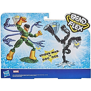 Spider-Man Marvel Bend and Flex Black Suit Vs. Doc Ock Action Figure Toys, 6-inch Flexible Figures, for Kids Ages 4 and Up