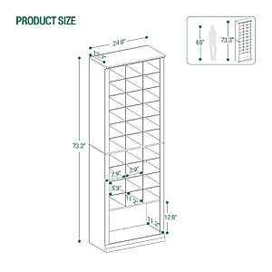 Hzuaneri 11-Tier Shoe Storage Cabinet, Free Standing Closet Organizers and Storage with 31 Open Cubbie, Space Saving Shoe Rack for Entryway, Bedroom, Greige SR02005B