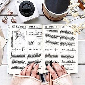 PAPERANG P2 Mini Pocket Printer BT Wireless Printer Portable Thermal Printer 300dpi for Photo Picture Receipt Memo Note Label Sticker Compatible with Android iOS Windows Mac