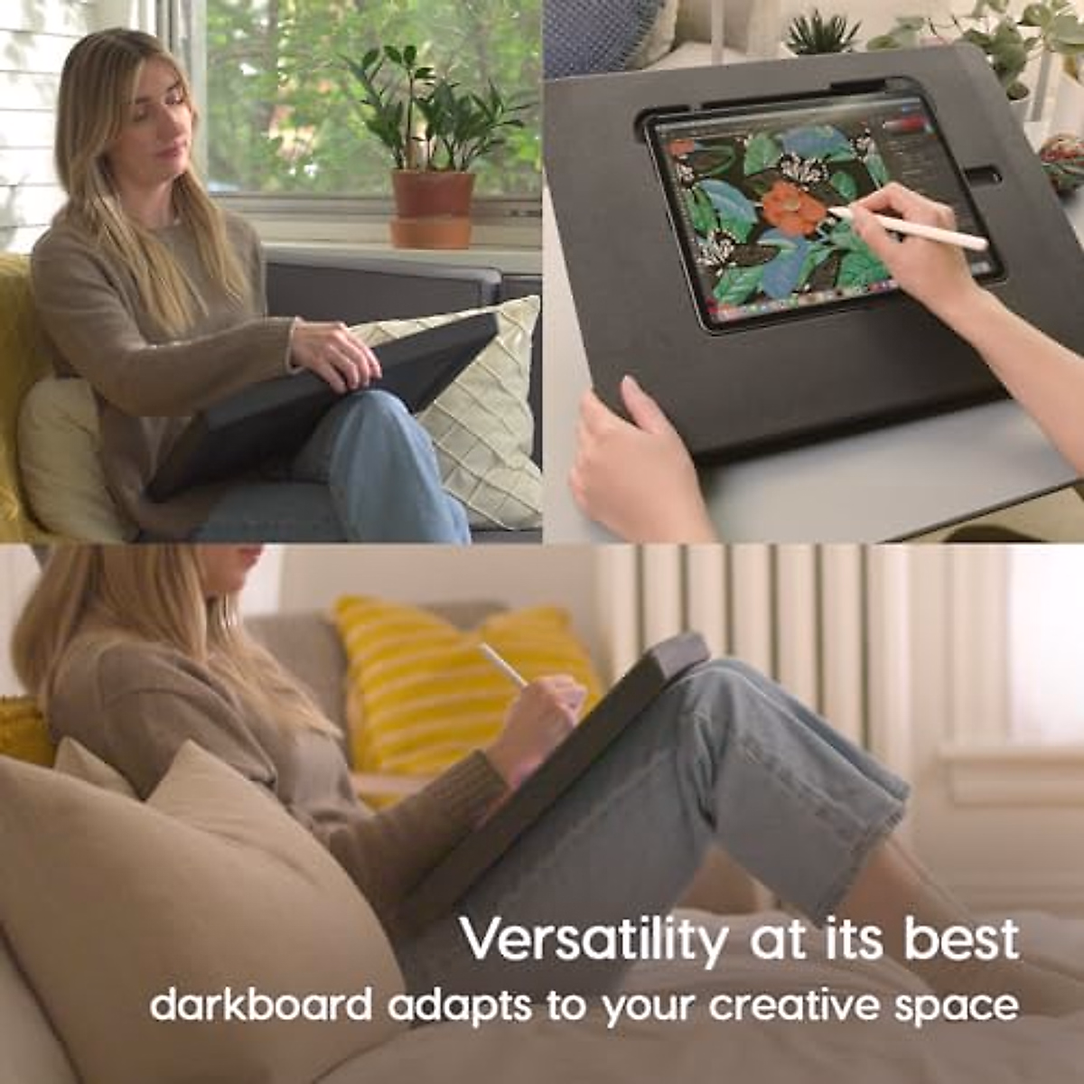 Astropad Darkboard – iPad Drawing Stand with Apple Pencil Pocket – Lightweight Drawing Stand for Artists – Drawing iPad Board – Compatible with Apple iPad Pro 12.9, 3 – 6th Generations