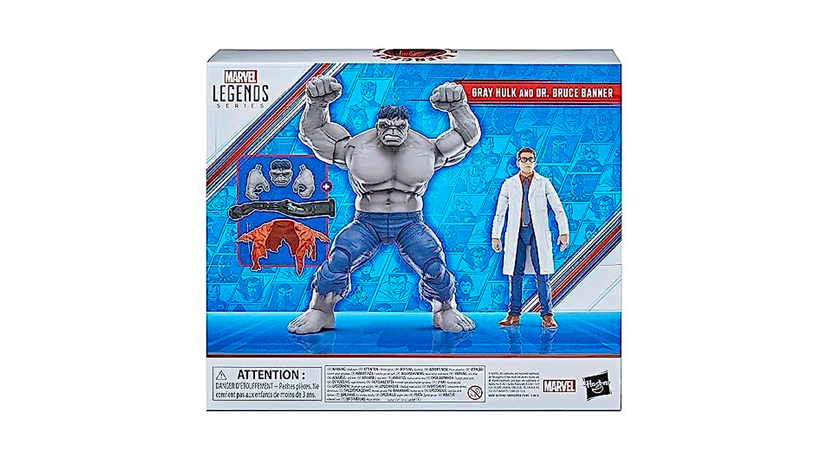 Marvel Legends Gray Hulk & Bruce Banner Action Figures | Avengers 60th