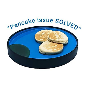 STAYnEAT, High End 2n1 Divided Suction Plate n Scoop Dish w Guard, Non-Slip -Tip -Flip, USA, S/L, Blue (S)