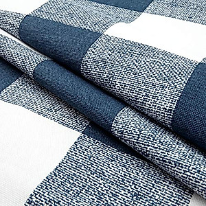 Premier Prints Anderson Check Slub Premier Navy, Fabric by the Yard