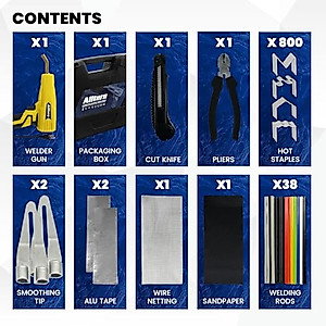 Allturn Upgraded Plastic Welder,Plastic Welding Kit,Hot Stapler Kit,Hot Staples, Plastic Welder Gun (Yellow),Welding Systems,Patent Number D970324.