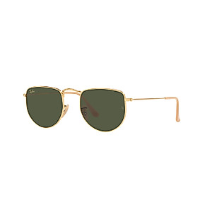 Ray-Ban RB3958 Elon Round Sunglasses, Legend Gold/Green, 50 mm