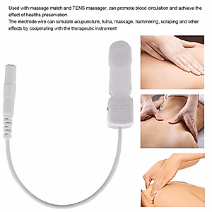 ZJchao 10pcs 2.0mm Ear Clip Electrode Wire Electrode Cable Connecting Cable for Digital TENS Massage Machine Ear Massage Clip